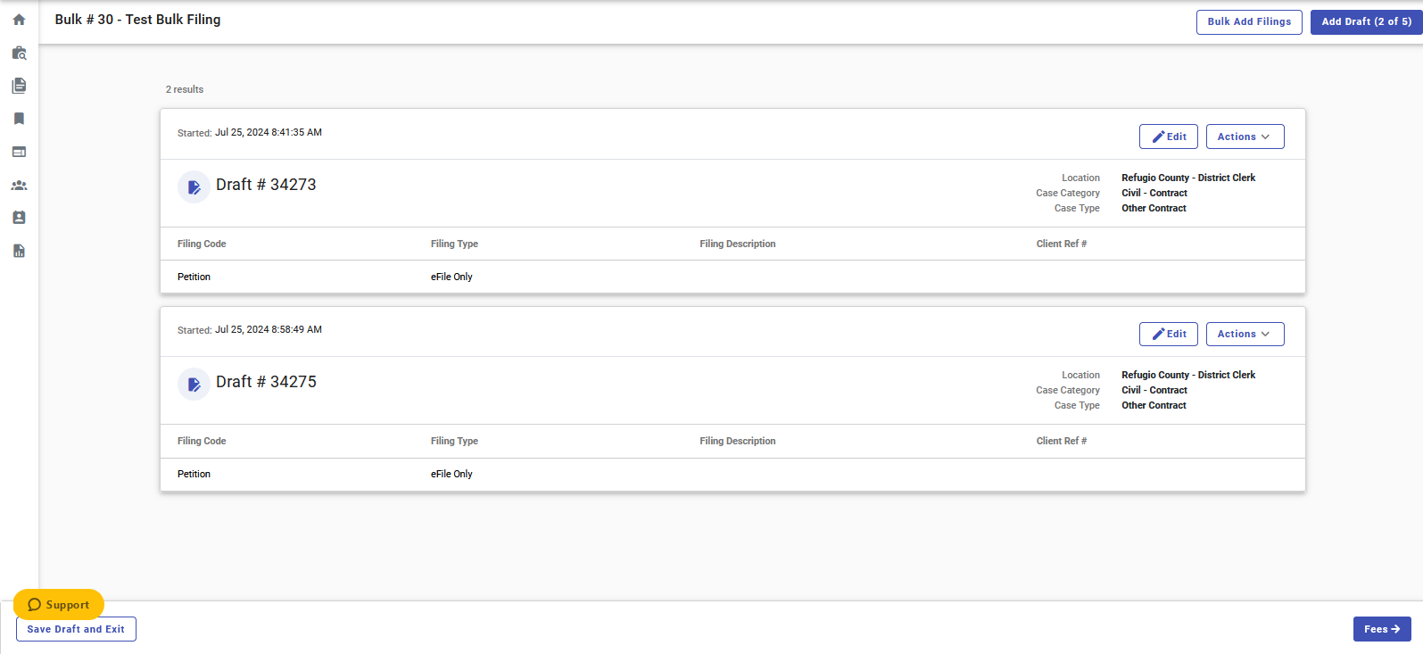 TEXAS: Create a New Bulk Filing for New Cases – Odyssey File and Serve ...