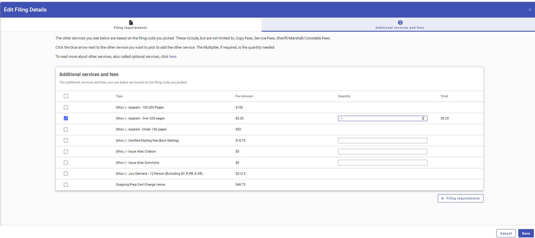 How Do I Add Fees or Services to a Submitted or an Accepted Filing ...