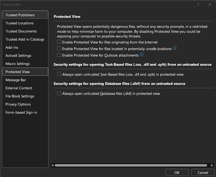 Excel Report Could Not Open in Protected View – Odyssey File and Serve ...